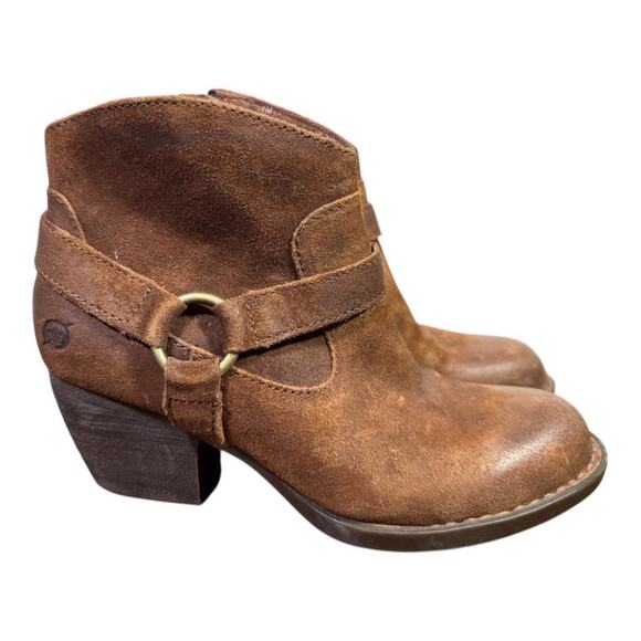 Born | Shoes | Born Carmel Suede Harness Ankle Boot Women Size 7 | Poshmark